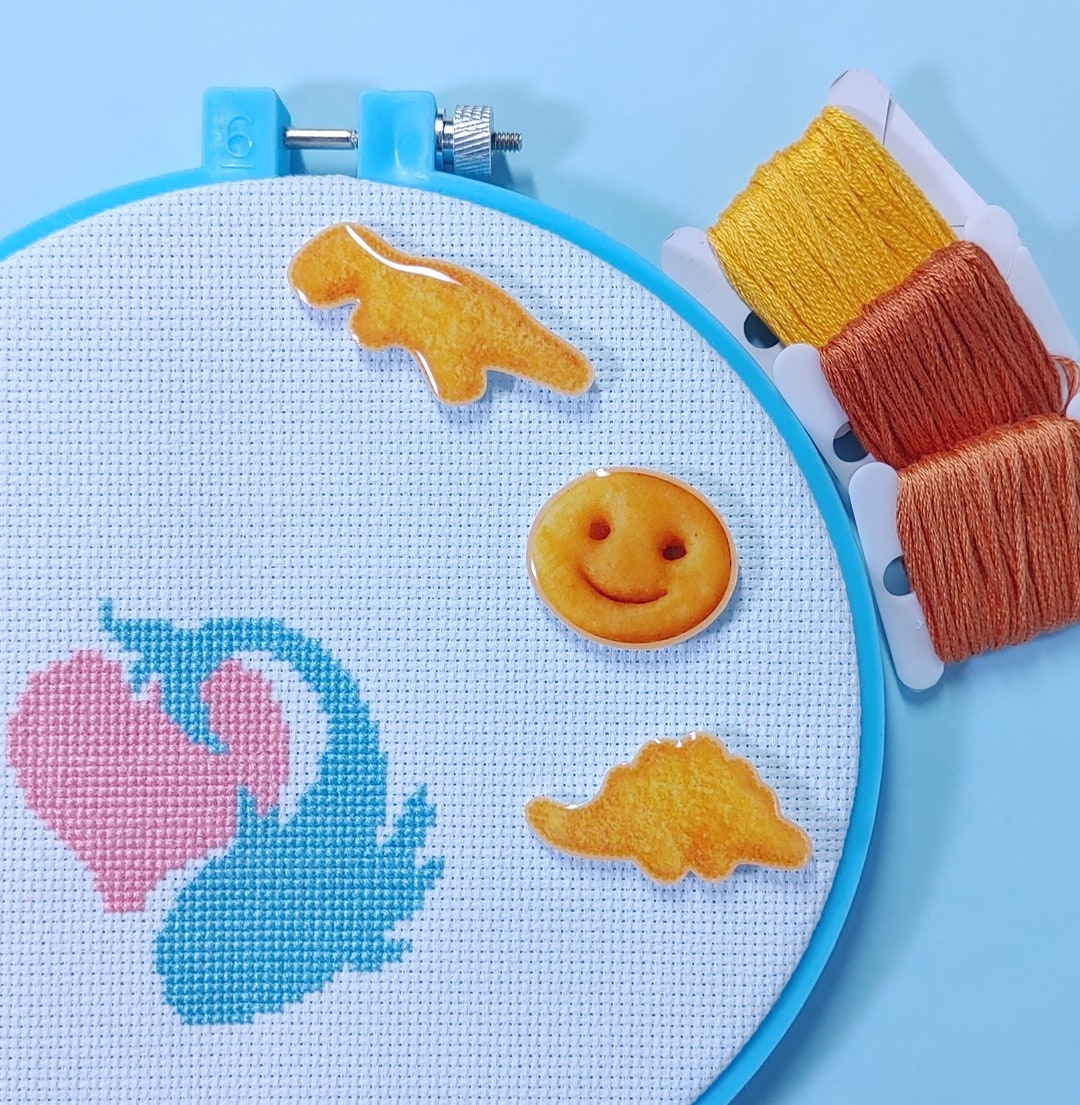 Dino Nuggs and Smile Fry Set of 3 Needle Minders or Cute Magnet for ...