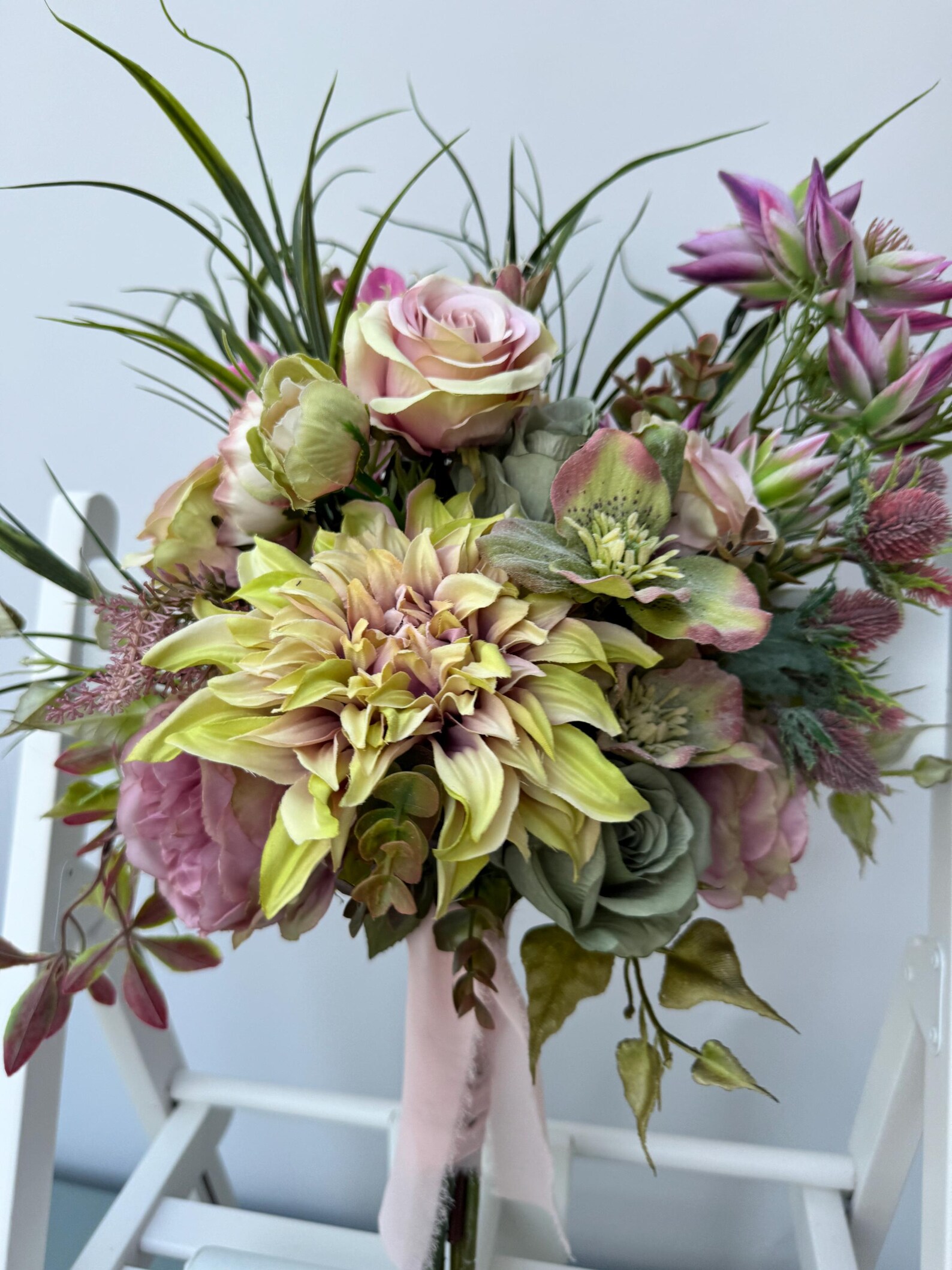 Realistic Artificial Spring Boho Wedding Bouquet - Etsy