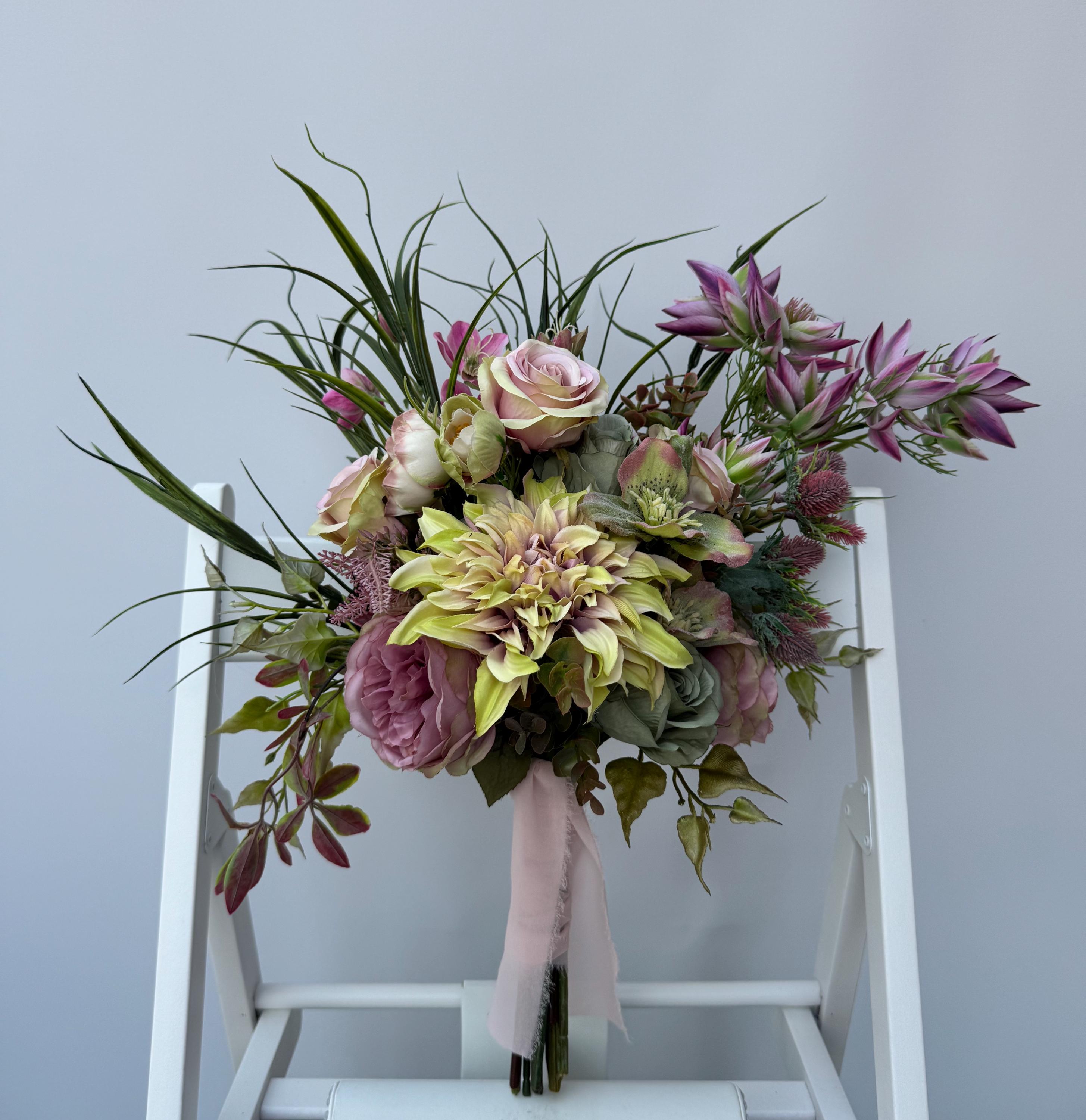 Realistic Artificial Spring Boho Wedding Bouquet - Etsy