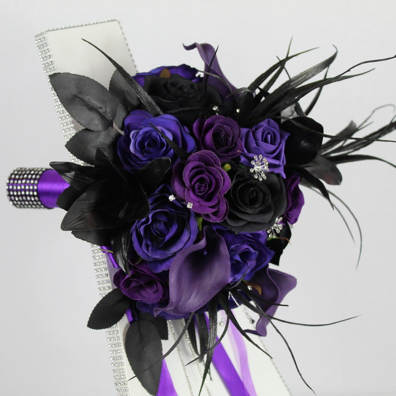 Purple Rose Bouquet - Etsy