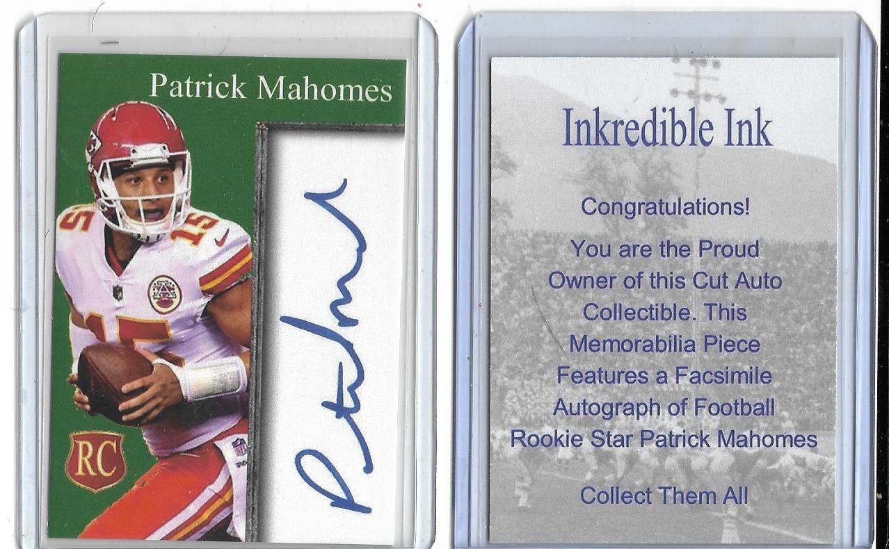 CA 2020 PATRICK MAHOMES Inkredible Ink Card kansas City Chiefs W ...