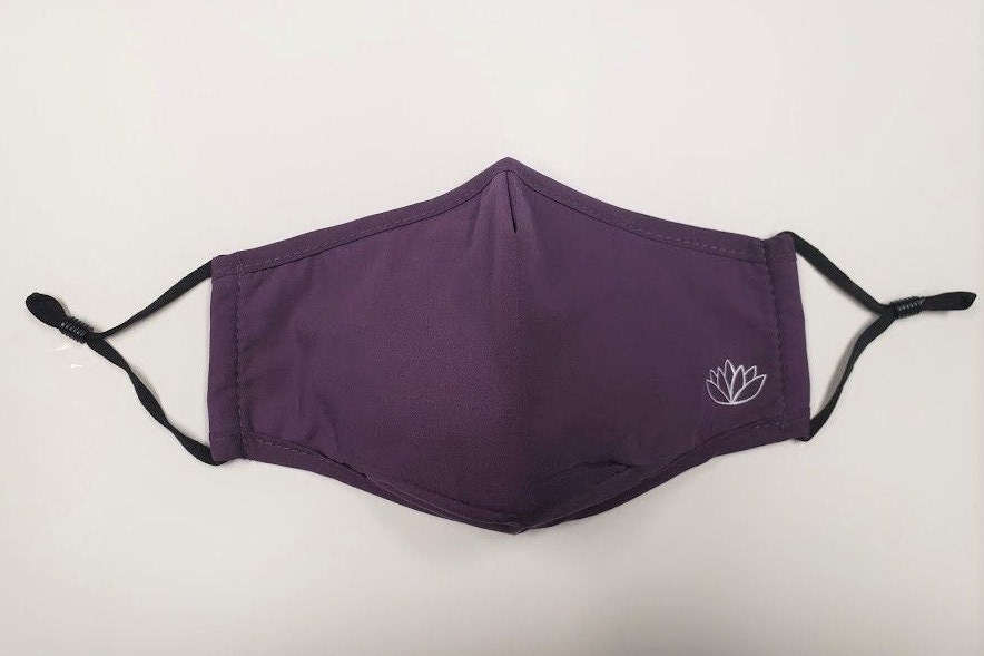 Adjustable 4 Layer Face Mask With Filter Pocket / 100% Cotton Washable ...