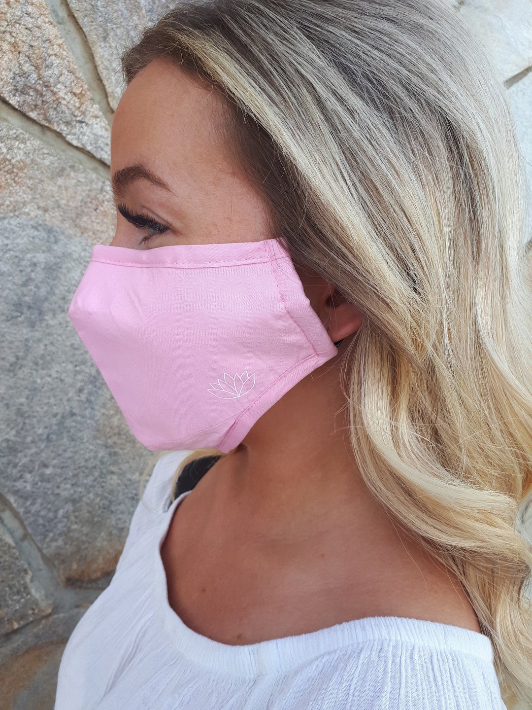 Adjustable 4 Layer Face Mask With Filter Pocket / 100% Cotton Washable ...