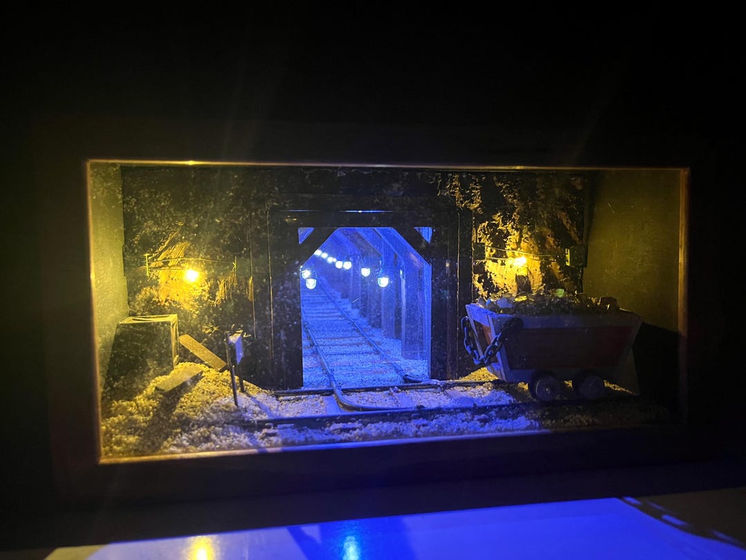 Mine Shaft Infinity Mirror Diorama - Etsy