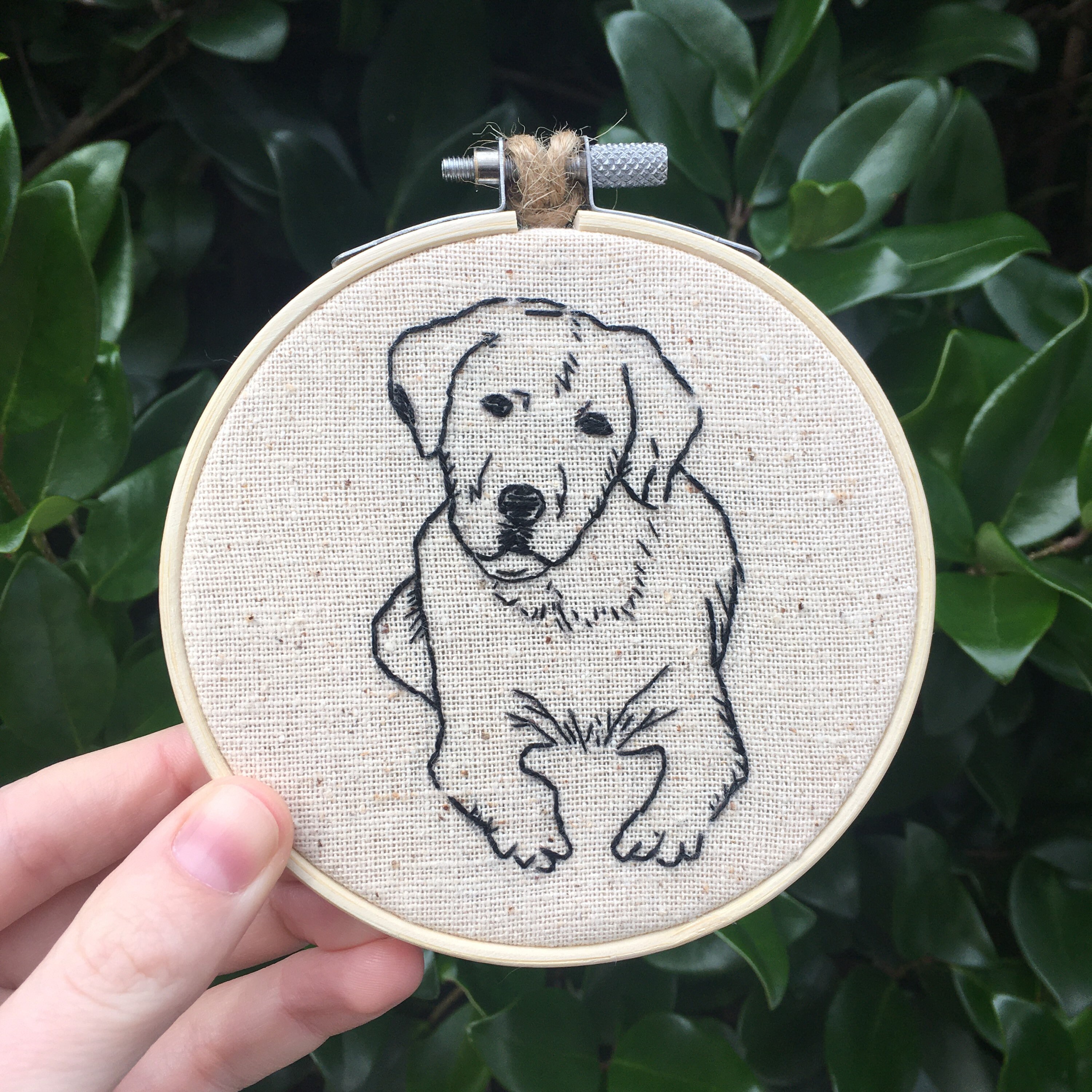Labrador Retriever Embroidery Hoop Wall Hanging Gift Home Decor Animal ...