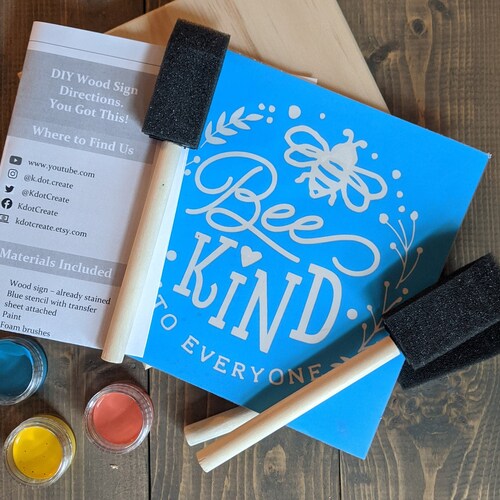 DIY Kit: Mermaid Wood Sign Paint Craft Kit Adult Craft Kit - Etsy