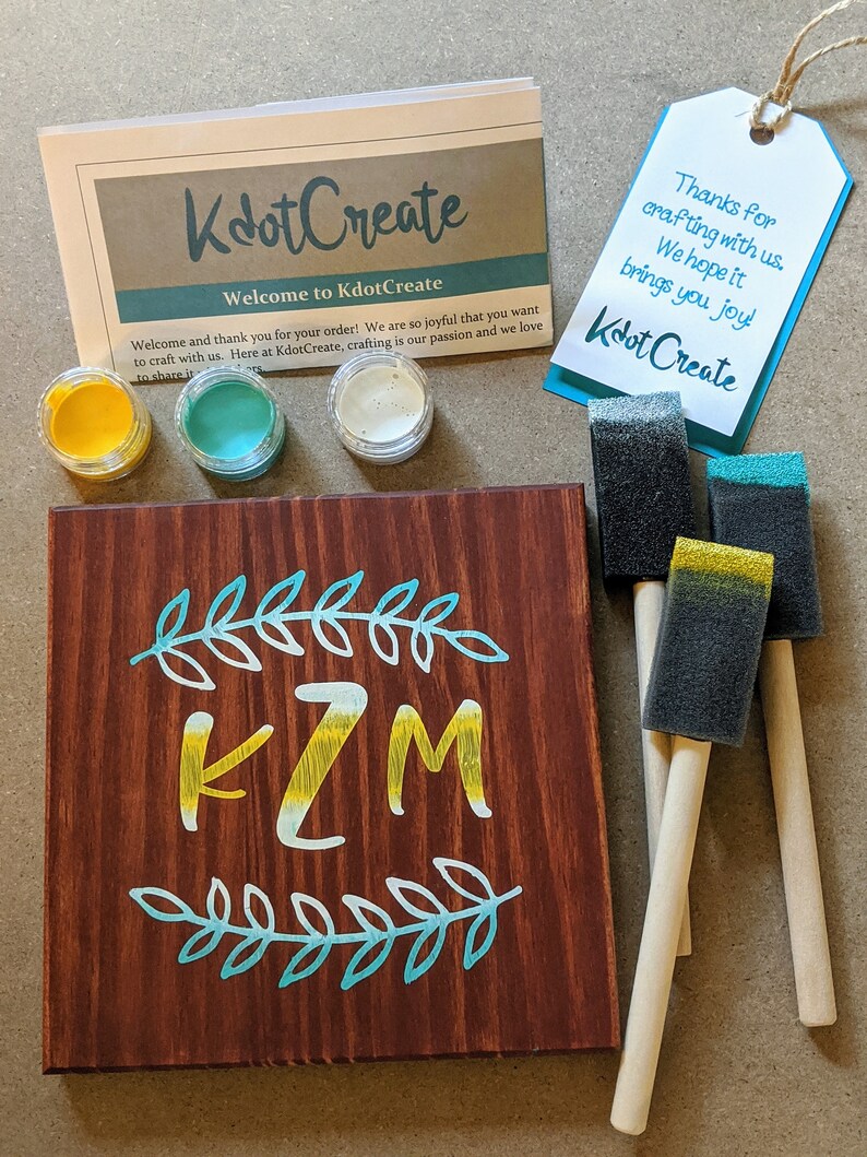 Monogram Craft Kit DIY Wood Sign Kit Paint Kit Adult | Etsy