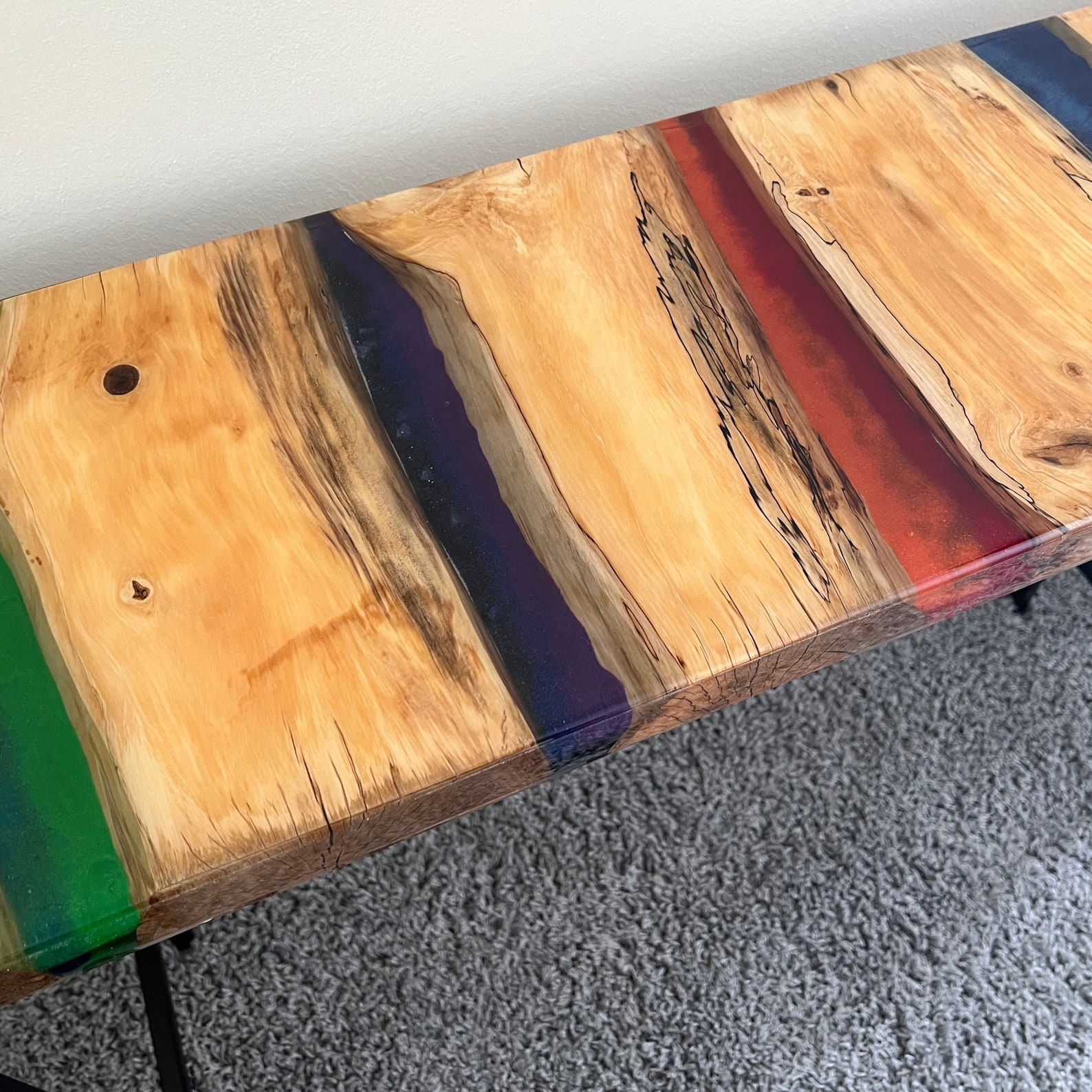 Epoxy Console Table Entryway Table Epoxy Wood Side Table - Etsy