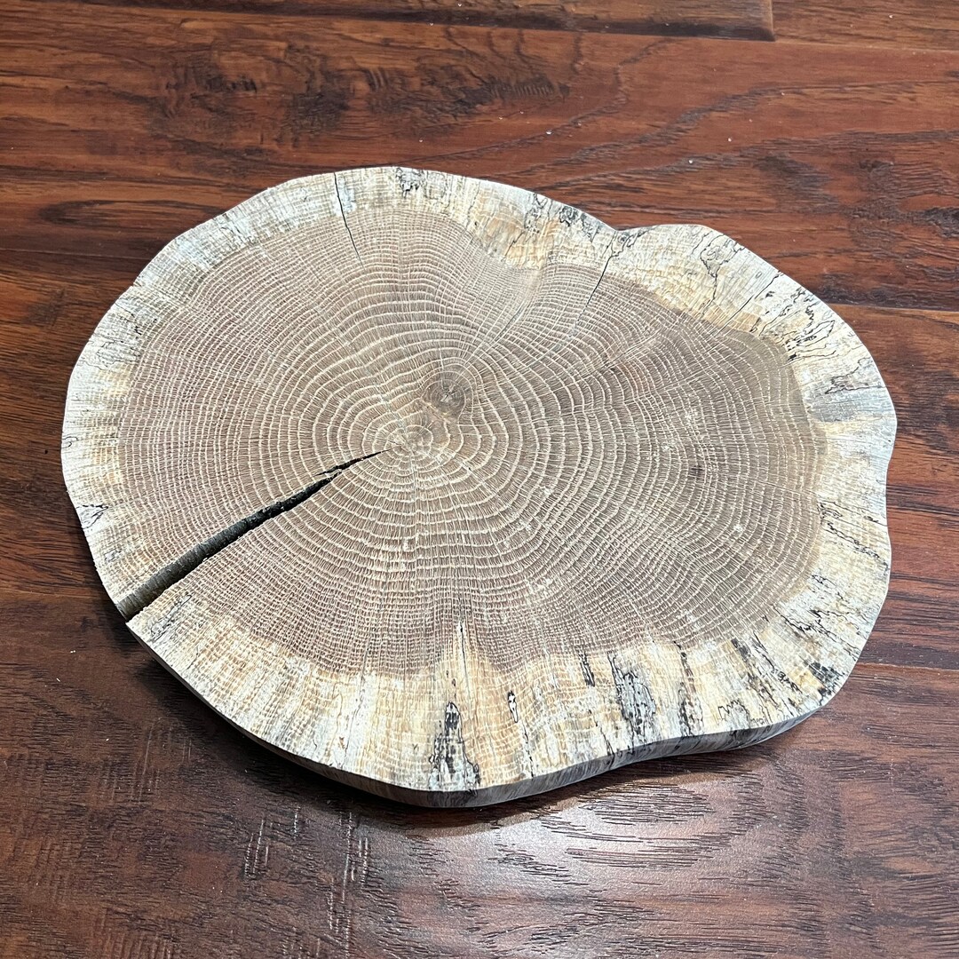 Sanded Oak End Grain Wood Slab, Live Edge Tabletop, Wood Slab - Etsy