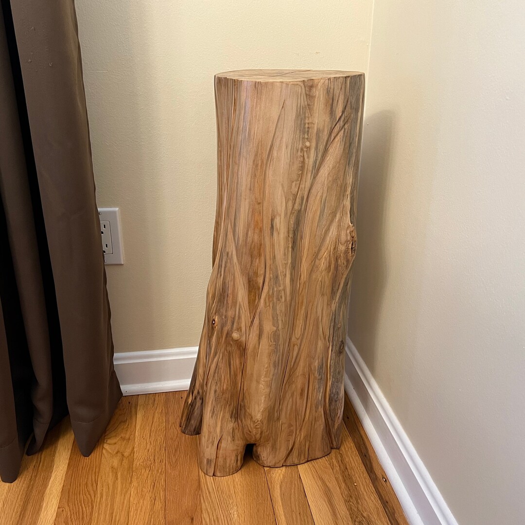 25.5" Wood Stand / Stump Table / Driftwood Stand for Plants / Live Edge ...