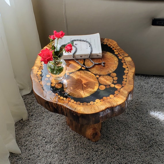 15 Live End Table / Wood Stand / Slice Wood Unique - Etsy
