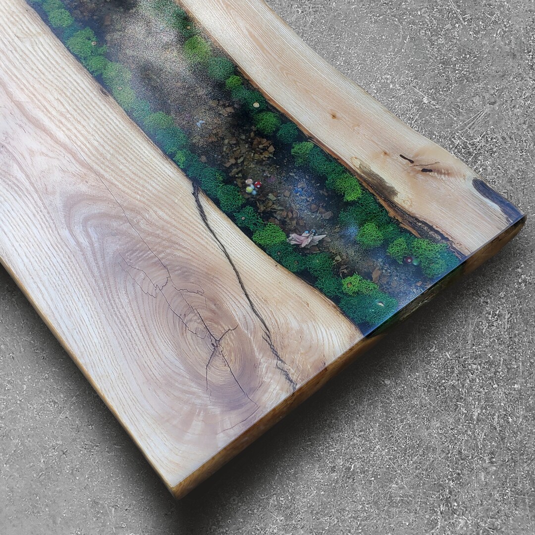 Epoxy Console Table, Entryway Table, Epoxy Wood Bench, Handmade Uniq ...