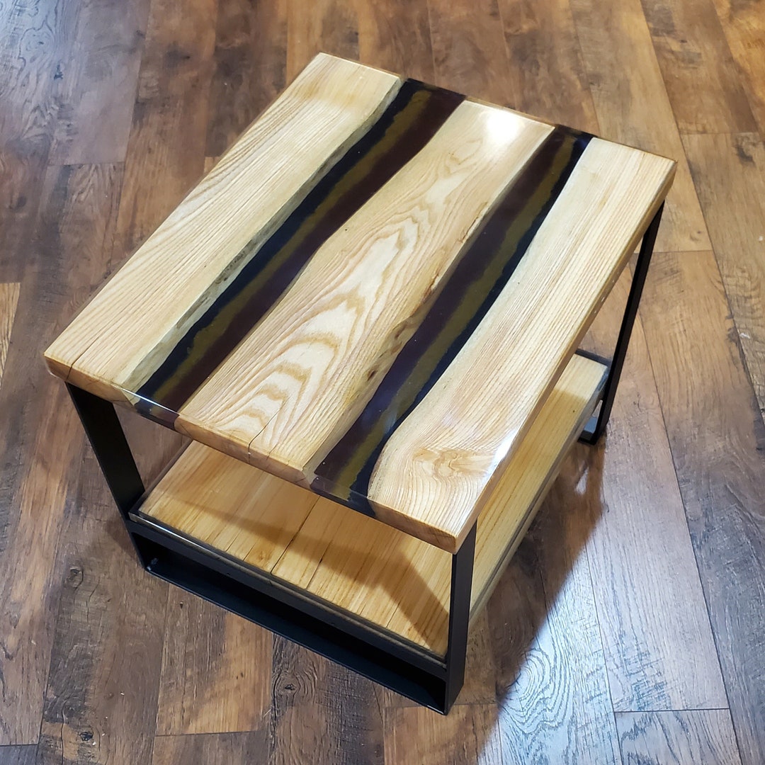 Epoxy Table Live Edge / Epoxy Side Table / Live End Table / Coffee ...
