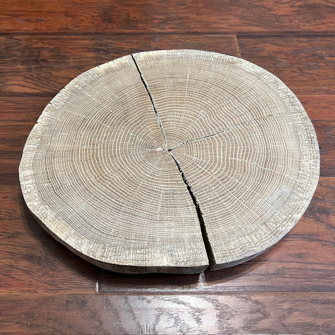 Sanded Oak End Grain Wood Slab, Live Edge Tabletop, Wood Slab - Etsy