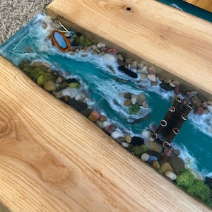 Epoxy Table Live Edge / Pebble Decor Table, Live End Table / Coffee ...