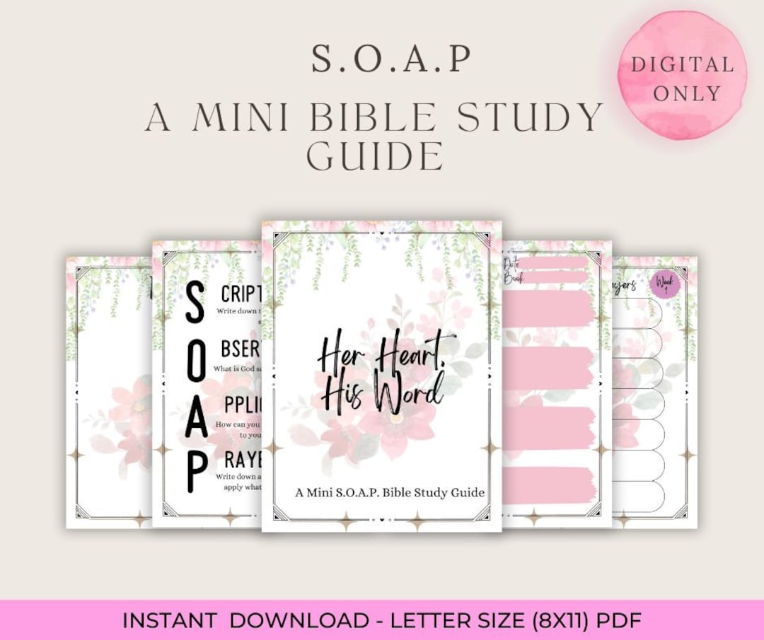 SOAP Bible Study Worksheet Printable, Women Scripture Printable, SOAP ...