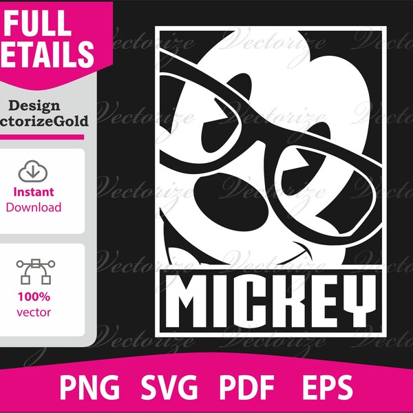 Mickey Glasses Svg - Etsy