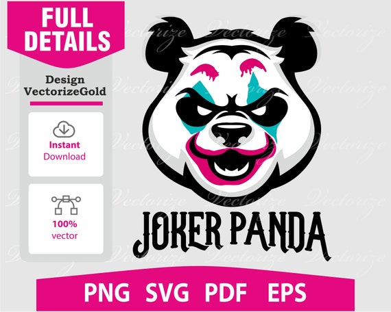 Joker Panda SVG Files Svg Png Files Files DIGITAL DOWNLOAD - Etsy Singapore