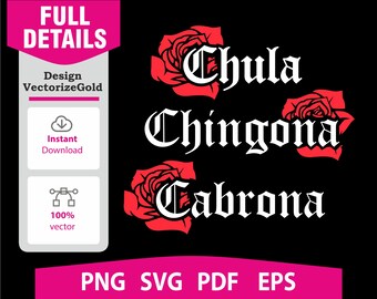Chula Chingona Cabrona Svg - Etsy