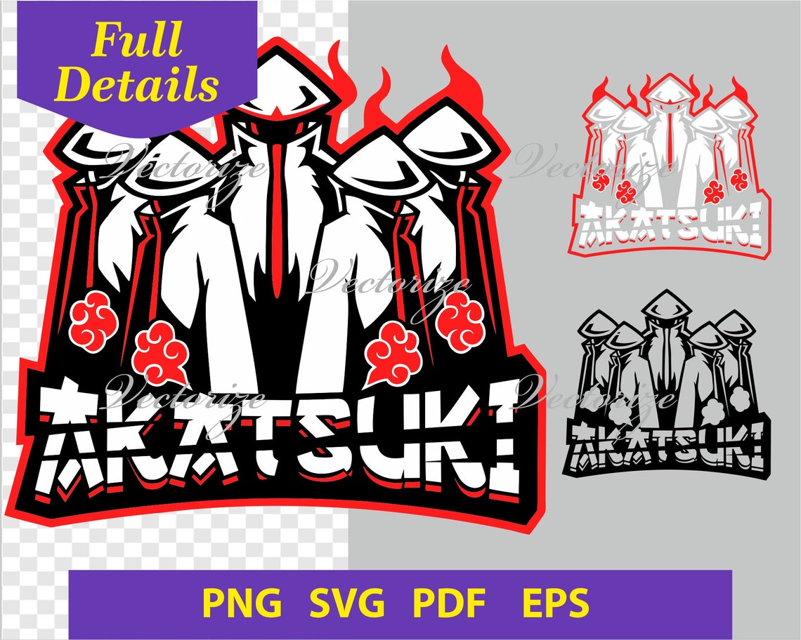 Akatsuki Svg Naruto Svg Naruto Designs T-shirt Anime Manga | Etsy Singapore