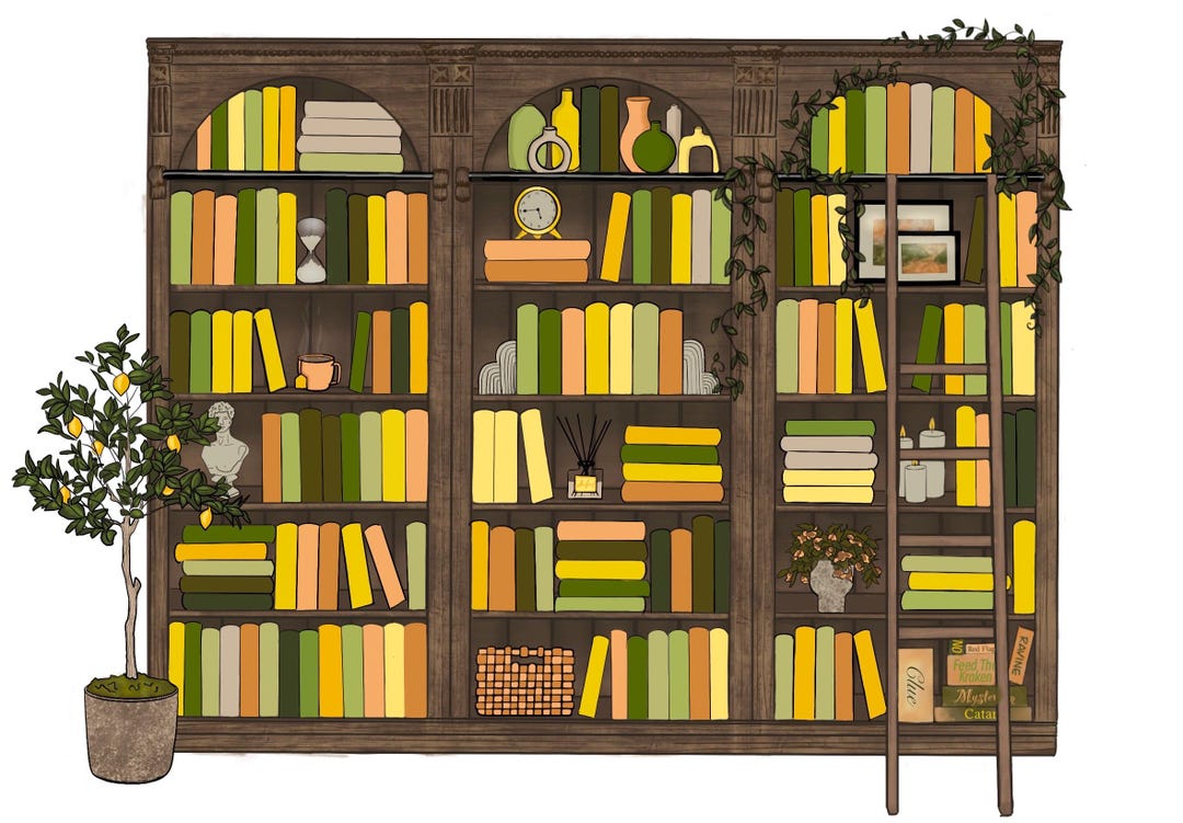 Digital Bookshelf - Etsy