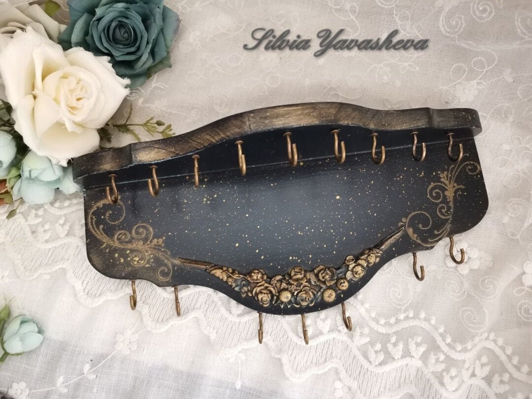 Jewelry Wall Holder, Jewelry Organizer, Jewelry Hanging With Hoocks ...