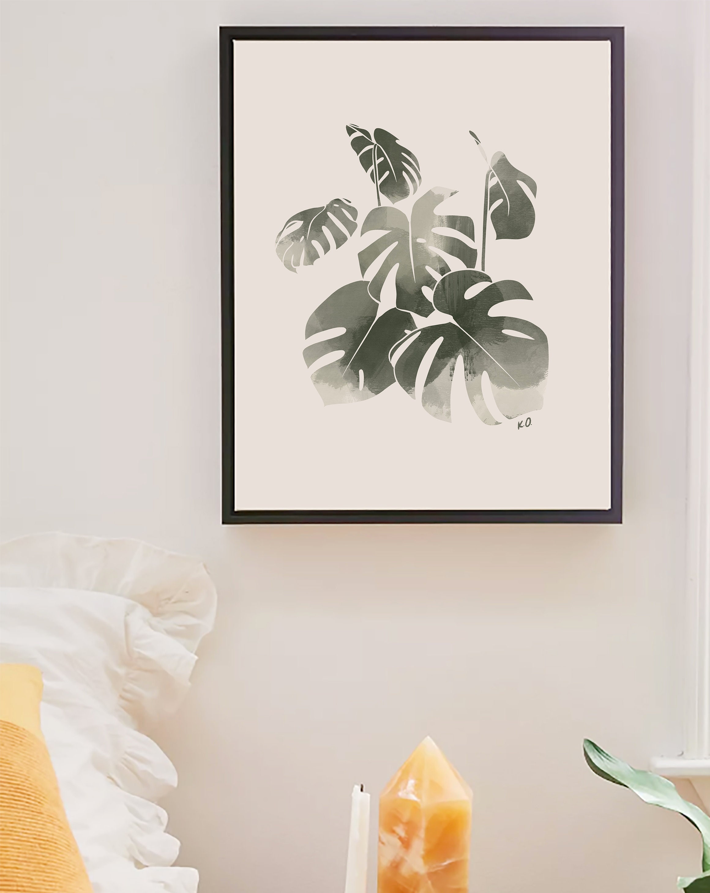 Monstera Art Print Art Print Foliage Abstract - Etsy