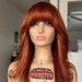 Golden Red Shag / Wolf Cut Human Hair Wig - 13x4/13x6/5x5 Lace Front ...