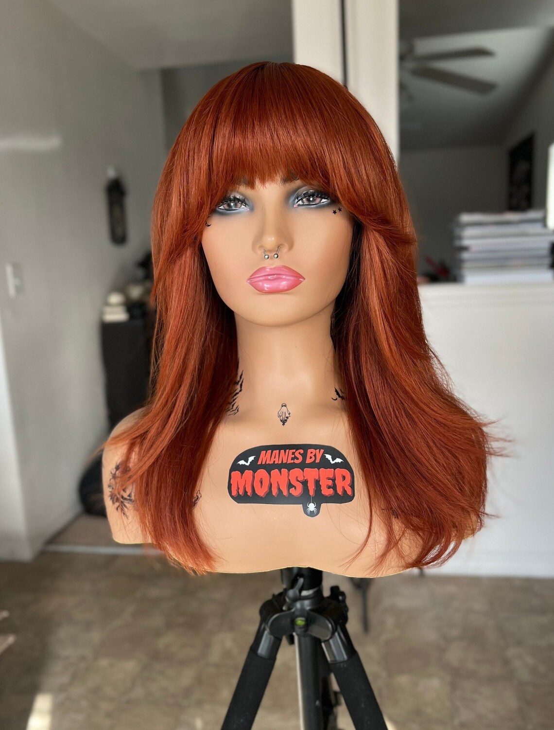 Golden Red Shag / Wolf Cut Human Hair Wig - 13x4/13x6/5x5 Lace Front ...