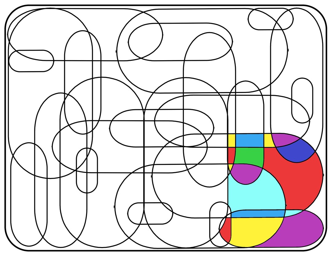 Coloring Page, Abstract Design, Printable, Zen Coloring, Calm Coloring ...