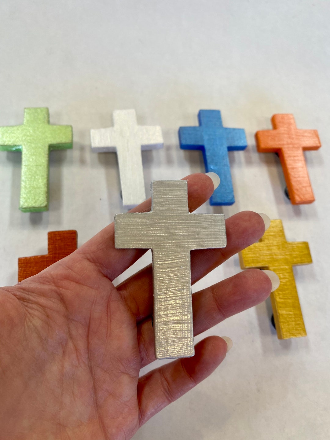 Hand Painted Wooden Cross Magnets in A Variety of Colors Perfect ...