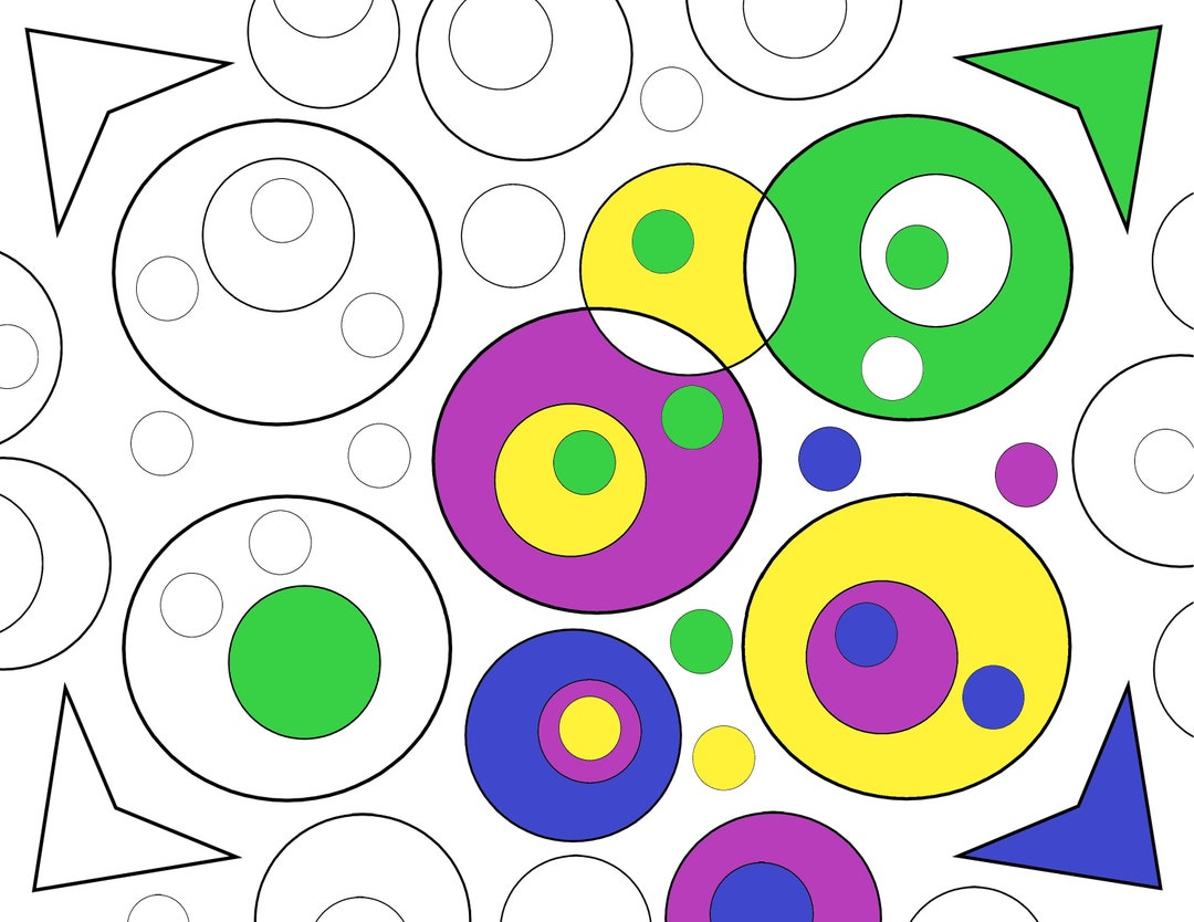 Easy Coloring Page, Abstract Design, Printable, Zen Coloring, Calm ...