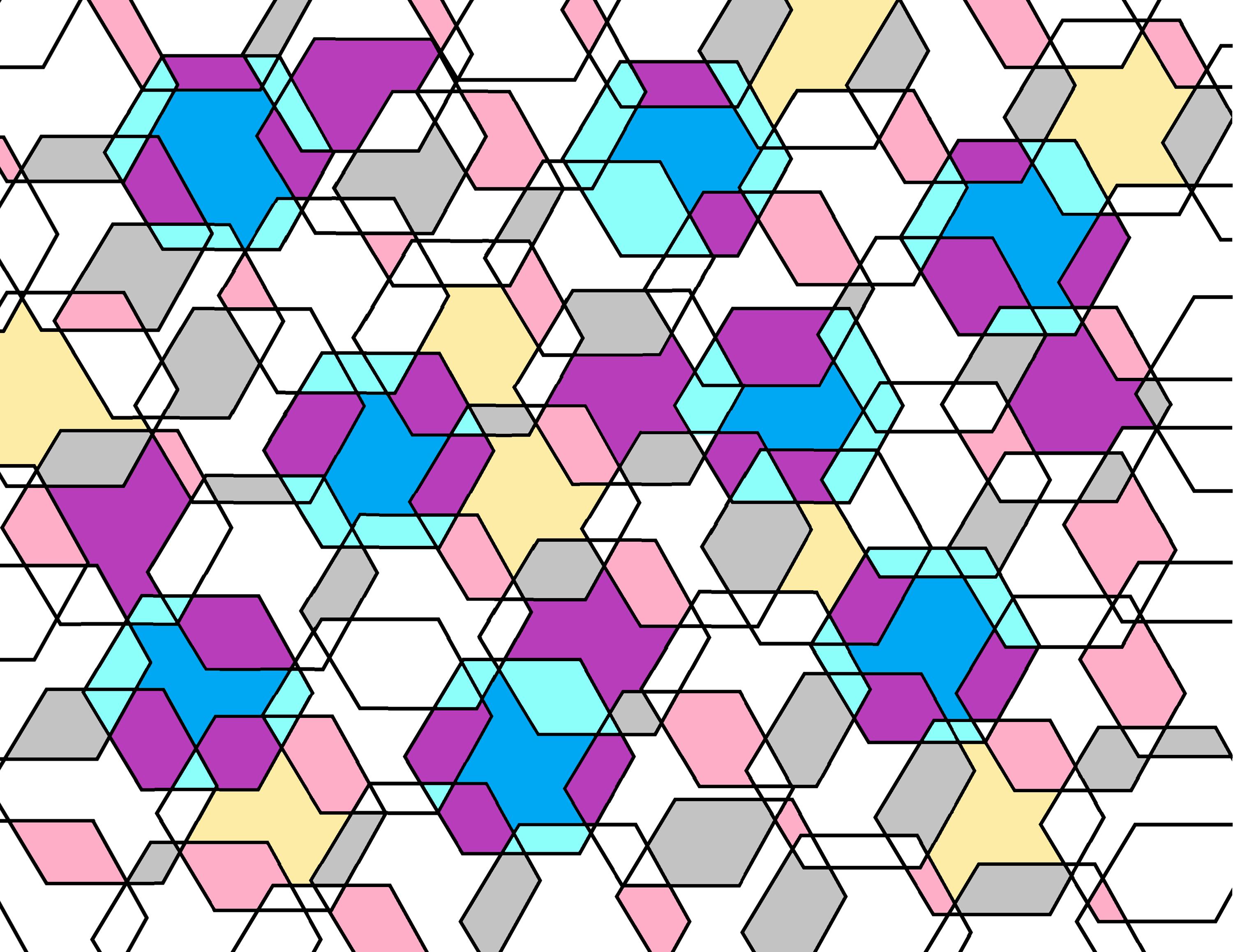 Coloring Page Hexagon Shapes Design Calm Zen Printable, Adult Color ...