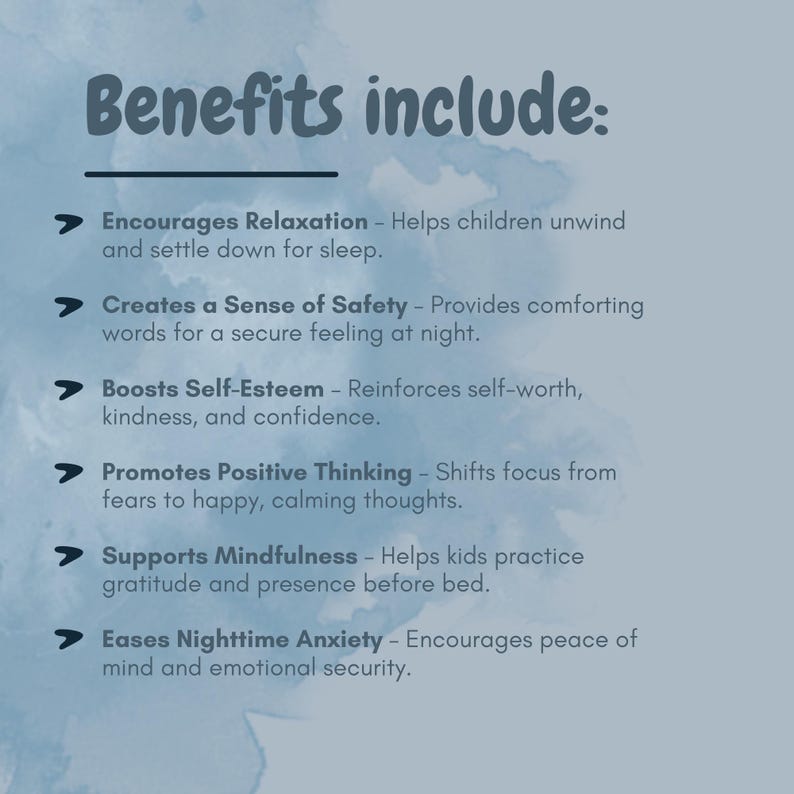 Kids Bedtime Affirmation Cards | Printable Sleep and Mindfulness Cards ...