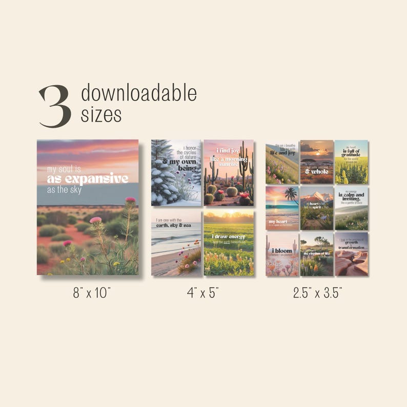 Nature Affirmation Cards | Printable Mindfulness and Well-being Deck ...