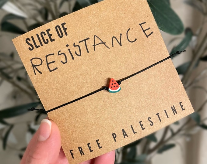 Palestine Watermelon Bracelet | Slice of Resistance | Free Palestine - Etsy