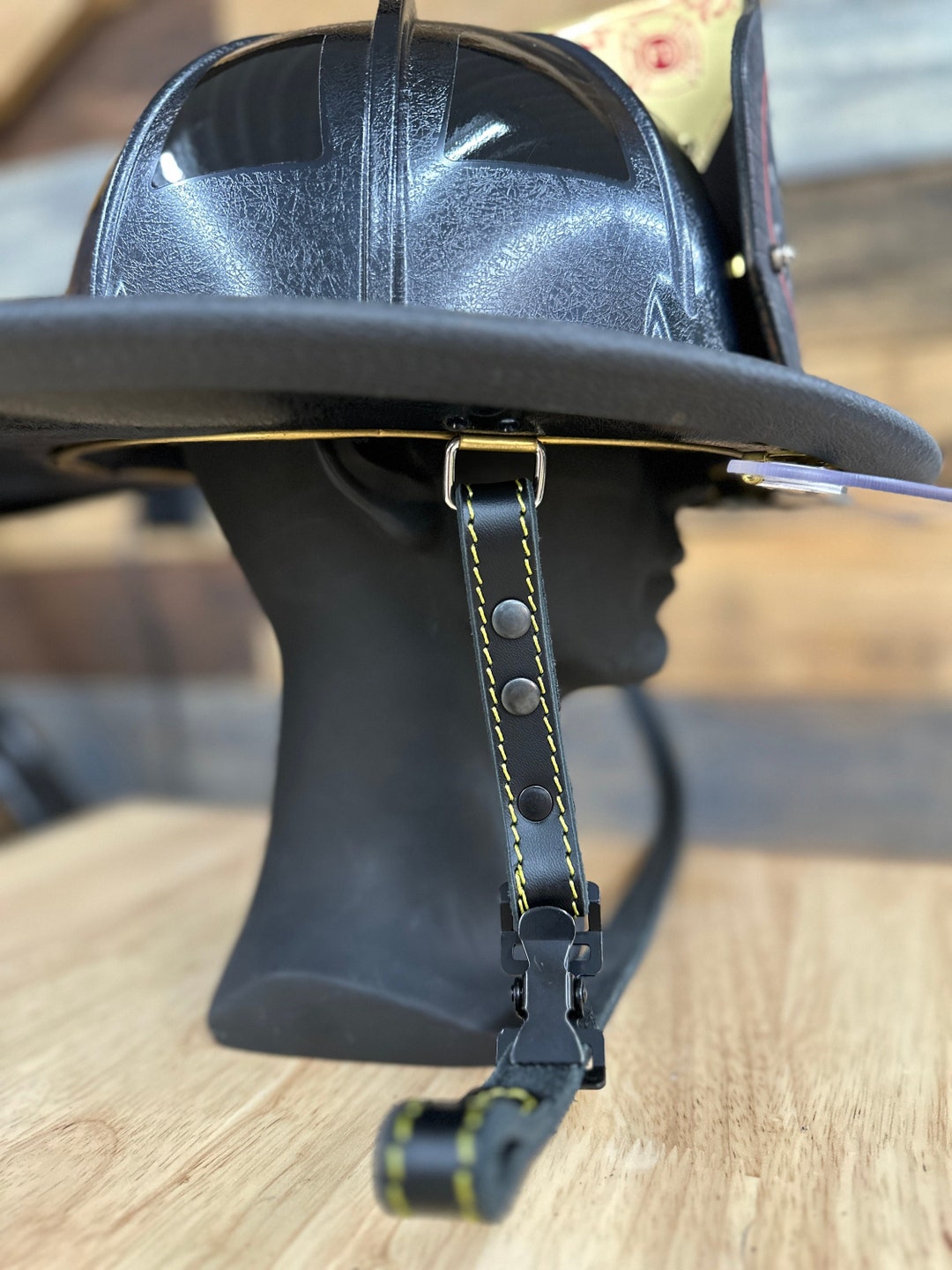 Firefighter Leather Chin Strap Customizable - You Pick Leather and ...