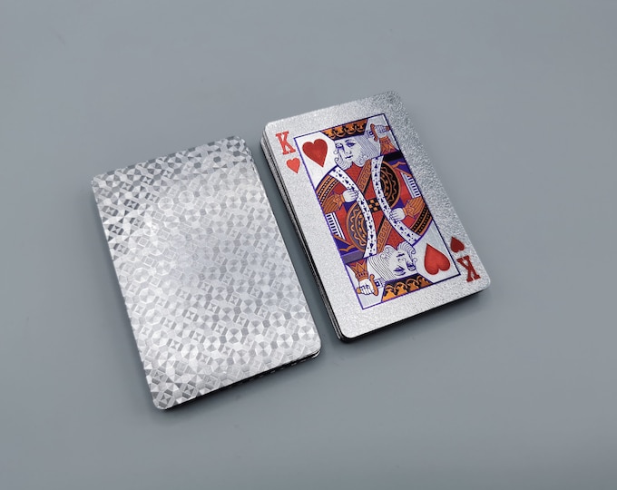 Luxury Black Playing Cards Waterproof Gold and Silver Embossed Playing ...