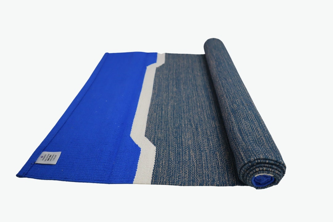 Colored Cotton Yoga Mat, Cotton Yoga Rug, Handwoven Yoga Mat, Natural ...