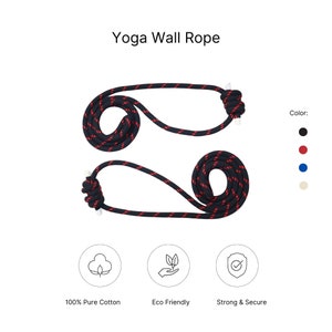 Iyengar Yoga Wall Ropes Pair (long), Wall Ropes for Iyengar Yoga, Yoga ...