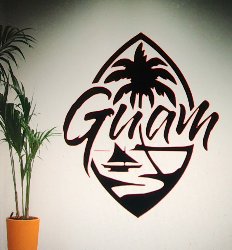 2 Guam Seal Floral Vinyl Decals - Etsy