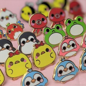Cute Kawaii Animal TINY Enamel Pins - Etsy