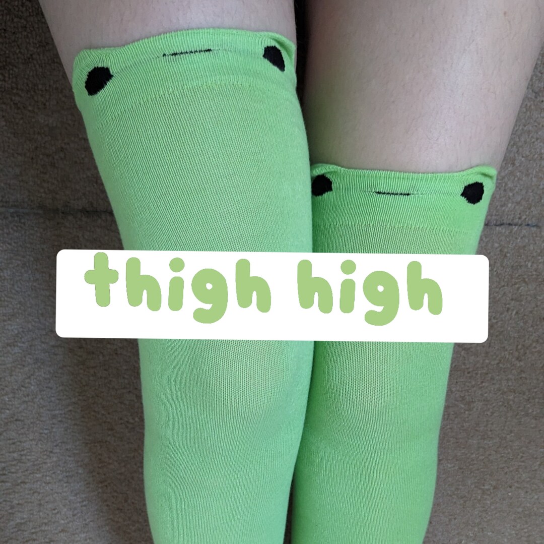 Pingki Penguin Frog Thigh High Socks - Etsy