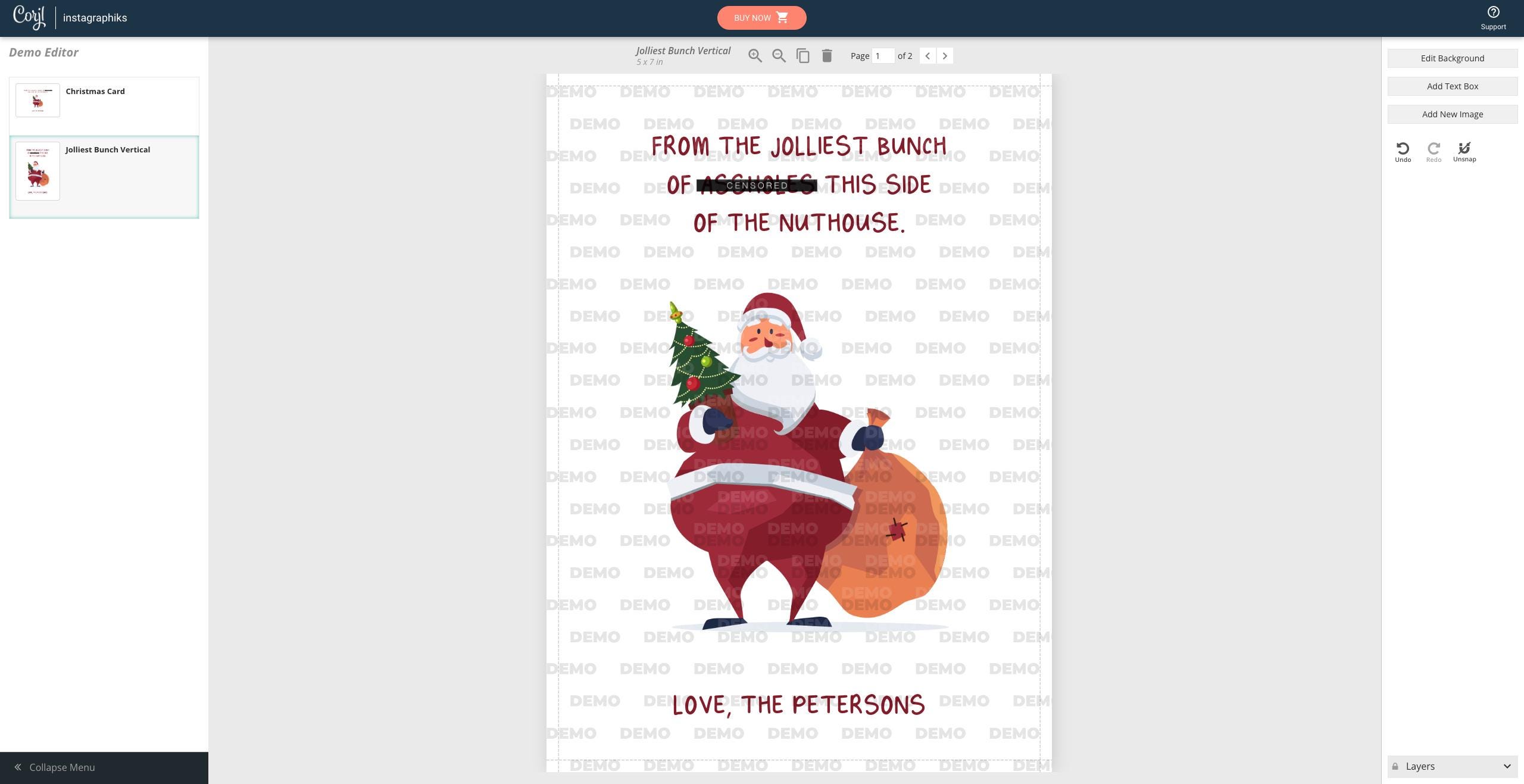Funny Christmas Card Template, Holiday Card Template, Christmas Card ...