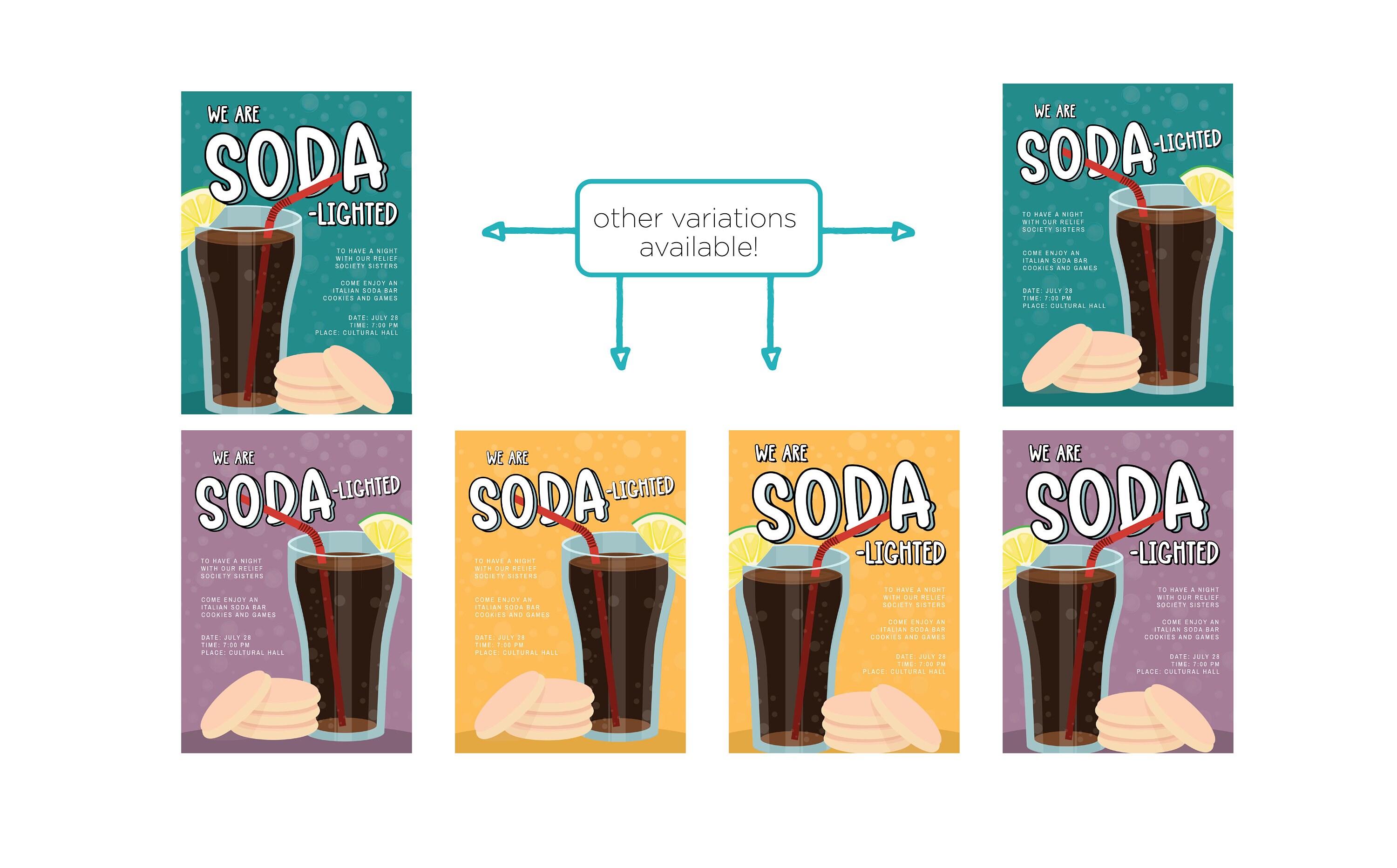 Soda Bar and Cookies Invitation Template, Activity Invitations Template ...