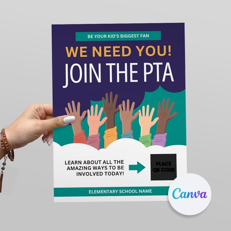 PTA Poster PTA Flyer Classroom Printable Handout Flyer School and ...