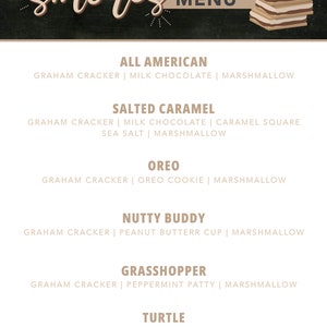 Smores Menu Template, S'mores Activity, Smores, Activity, Youth, Relief ...