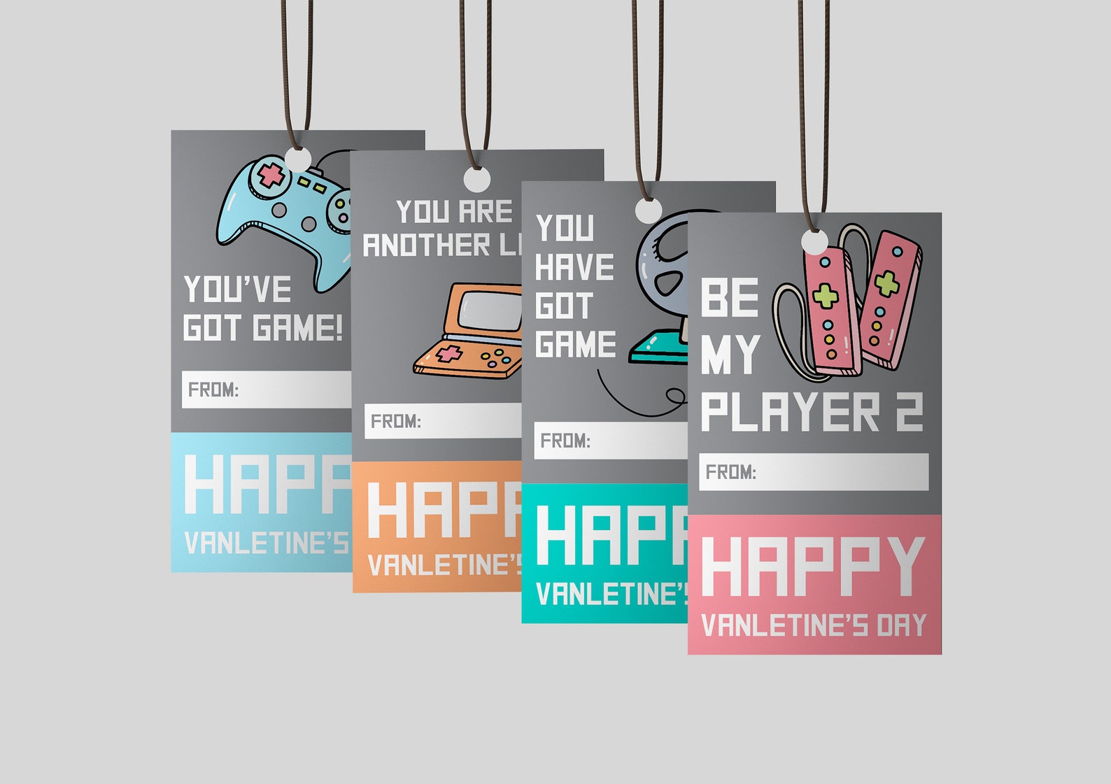 Valentines Printable Cards Friend Valentines Tags Kids School ...