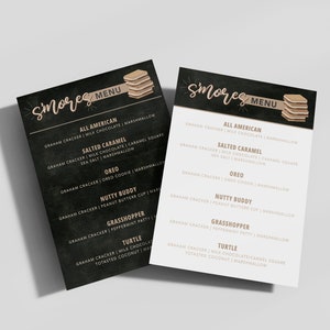 Smores Menu Template, S'mores Activity, Smores, Activity, Youth, Relief ...