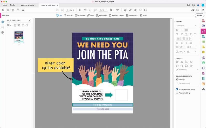 PTA Poster PTA Flyer Classroom Printable Handout Flyer - Etsy